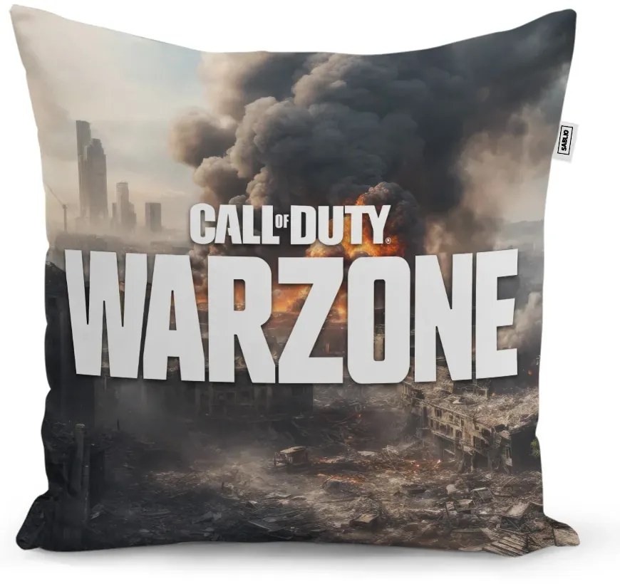 Sablio Polštář Call of Duty Warzone - město - 50x50 cm