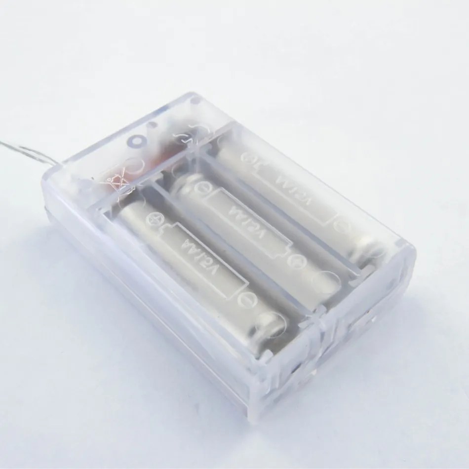 LED světýlka na baterie, kouličky, 2,1 m, ledově bílá, 10 diod, IP20 interiér, 3 × AA