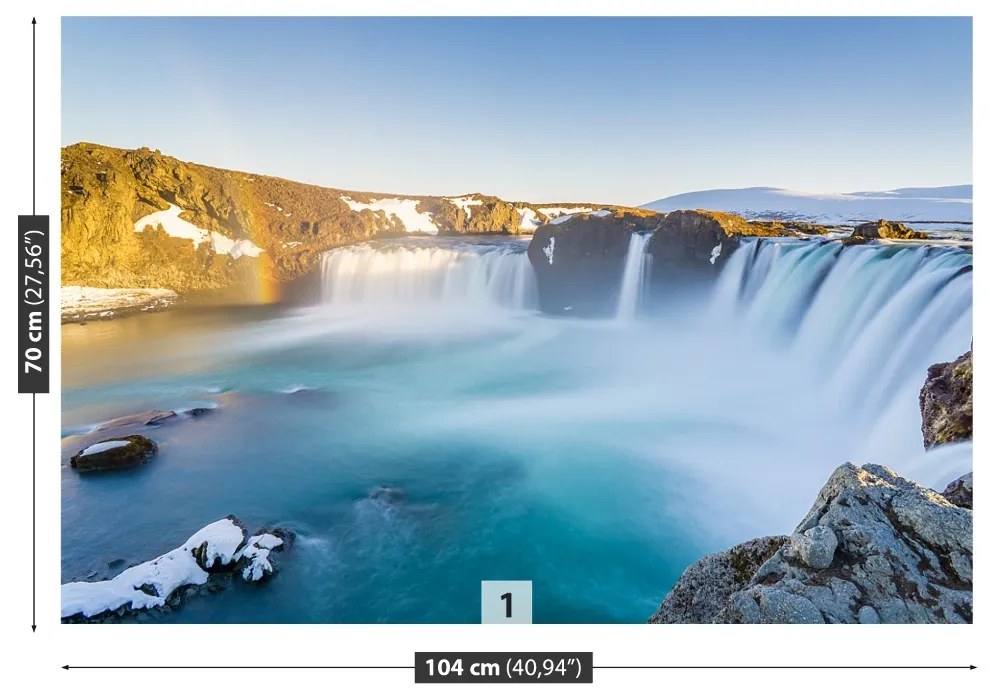 Fototapeta Islandský vodopád 104x70