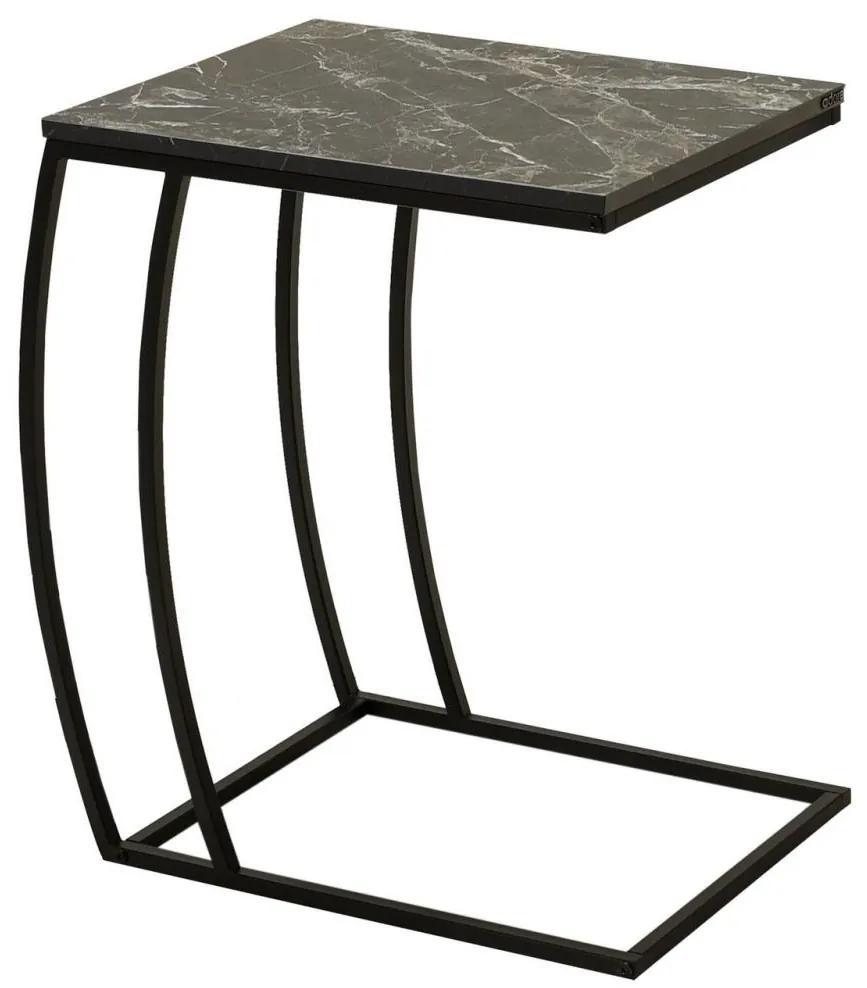 Adore Furniture | Odkládací stolek 65x35 cm černá | AD0154