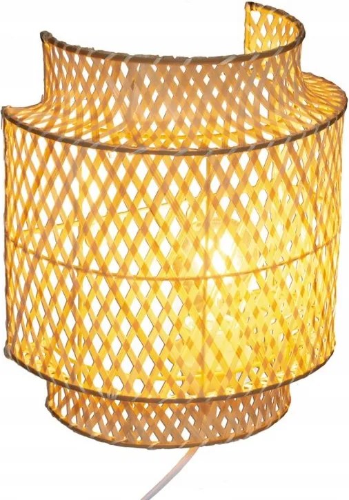Stolní lampa Liby, 28 cm, bambusová