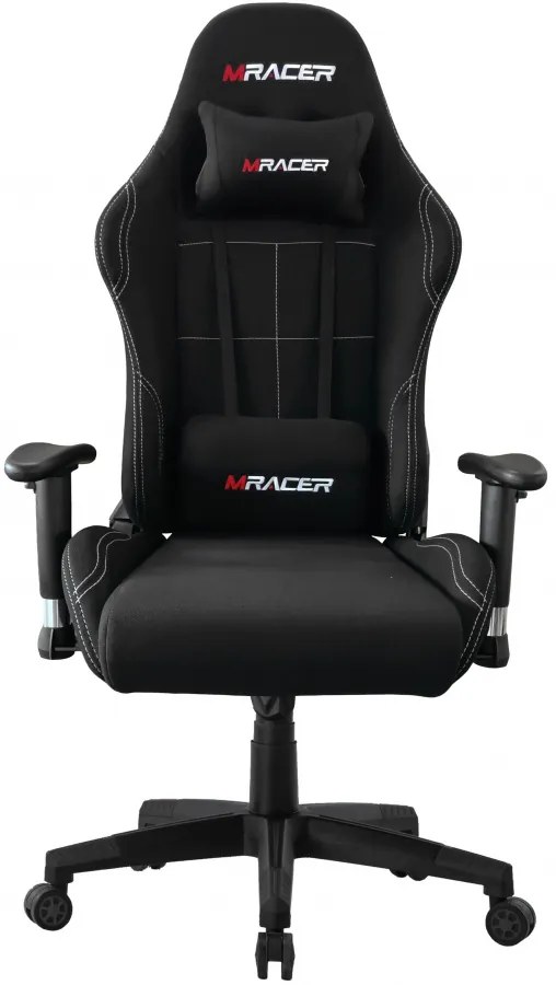 MERCURY Herní židle MRacer REGALIA - černá látka
