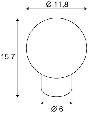 SLV 1007364 Tiny Sun, skleněná stolní lampa 1xG9, měděná barva, průměr 11,8cm