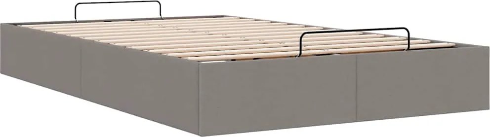 Osmanský rám postele bez matrací taupe 120x200 cm textil 3310872