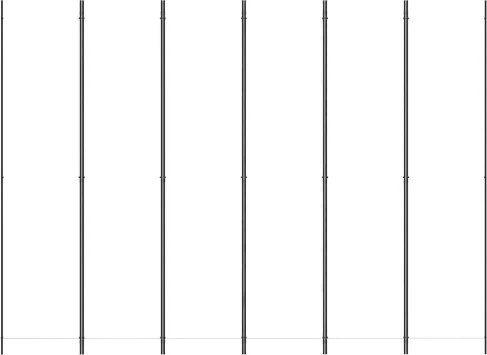 vidaXL 6dílný paraván 300 x 220 cm textil [350206] Barva: antracitová