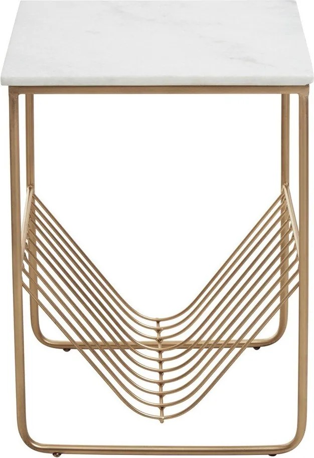 Odkládací stolek s mramorovou deskou 40x40 cm Mandoli – Premier Housewares