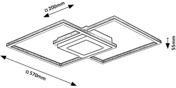 Rabalux 5269 - LED Přisazený lustr CASIMIR LED/40W/230V