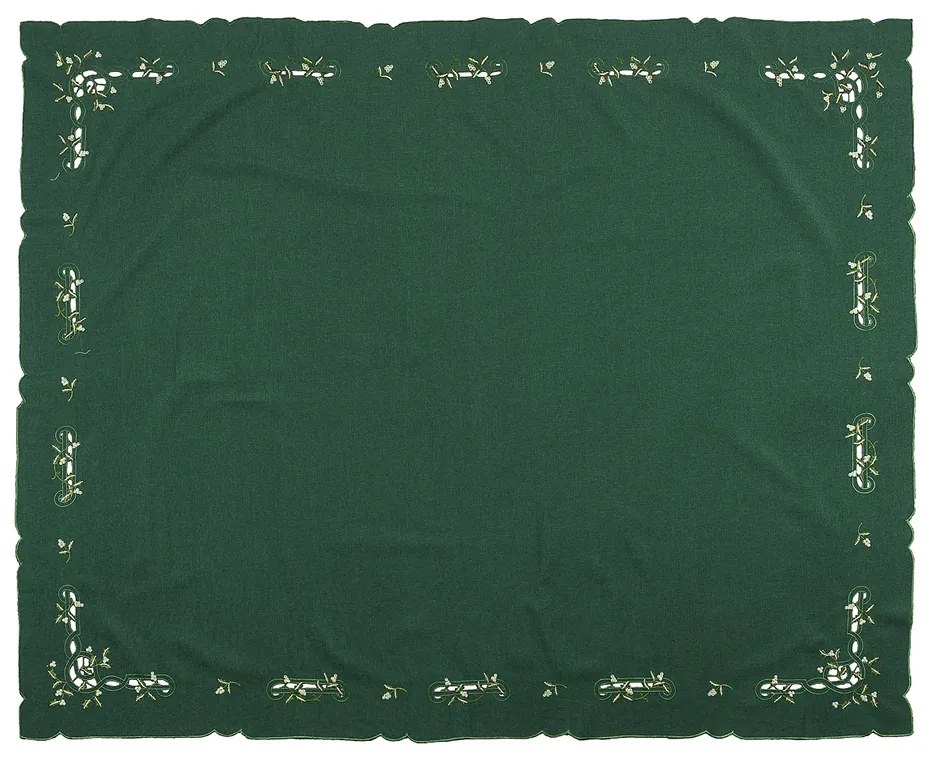 Forbyt Vánoční ubrus jmelí zelená,, 120 x 140 cm
