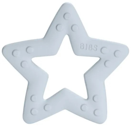 Mushie Silikonové kousátko Baby Bitie Bibs Star-baby-blue