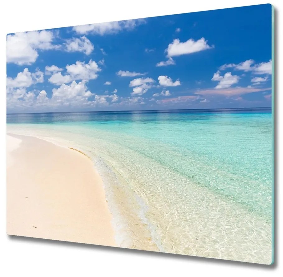 Skleněná krájecí deska Pláž v Maledivách 60x52 cm