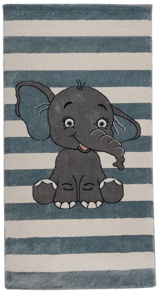 Vopi, Dětský koberec Kiddo A1087 blue, 80x150, modrá, dětský pokoj