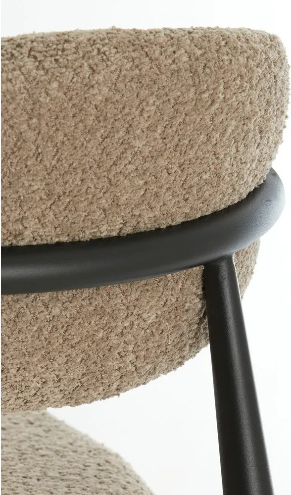 Taupe čalouněná jídelní židle Eniola – Light & Living