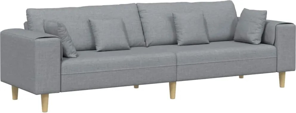 Pohovka Světle šedá 250 x 77 x 76 cm textil 3335143