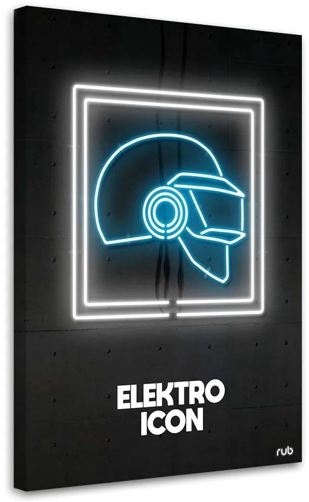 Gario Obraz na plátně Neonová elektricky modrá ikona - Rubiant Rozměry: 40 x 60 cm
