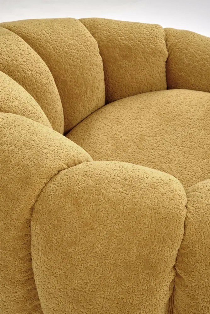 Čalouněné designové křeslo GASPAR 2 hořčičné