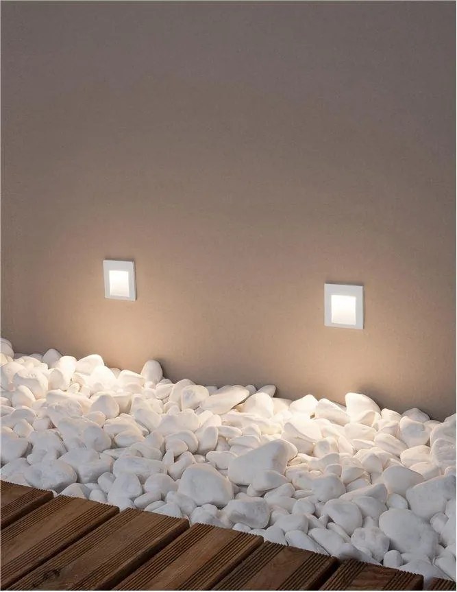 NV 727001 Venkovní zapuštěné svítidlo do zdi KRYPTON bílý hliník LED 3W 3000K 220-240V 15st. IP54 - NOVA LUCE