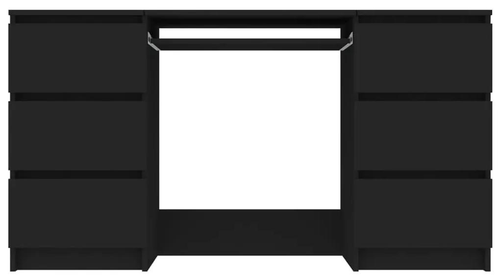 vidaXL Psací stůl černý 140 x 50 x 77 cm dřevotříska