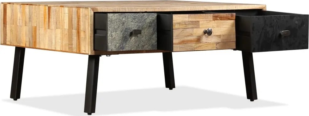 vidaXL Konferenční stolek masivní recyklovaný teak 90 x 65 x 40 cm [245404]