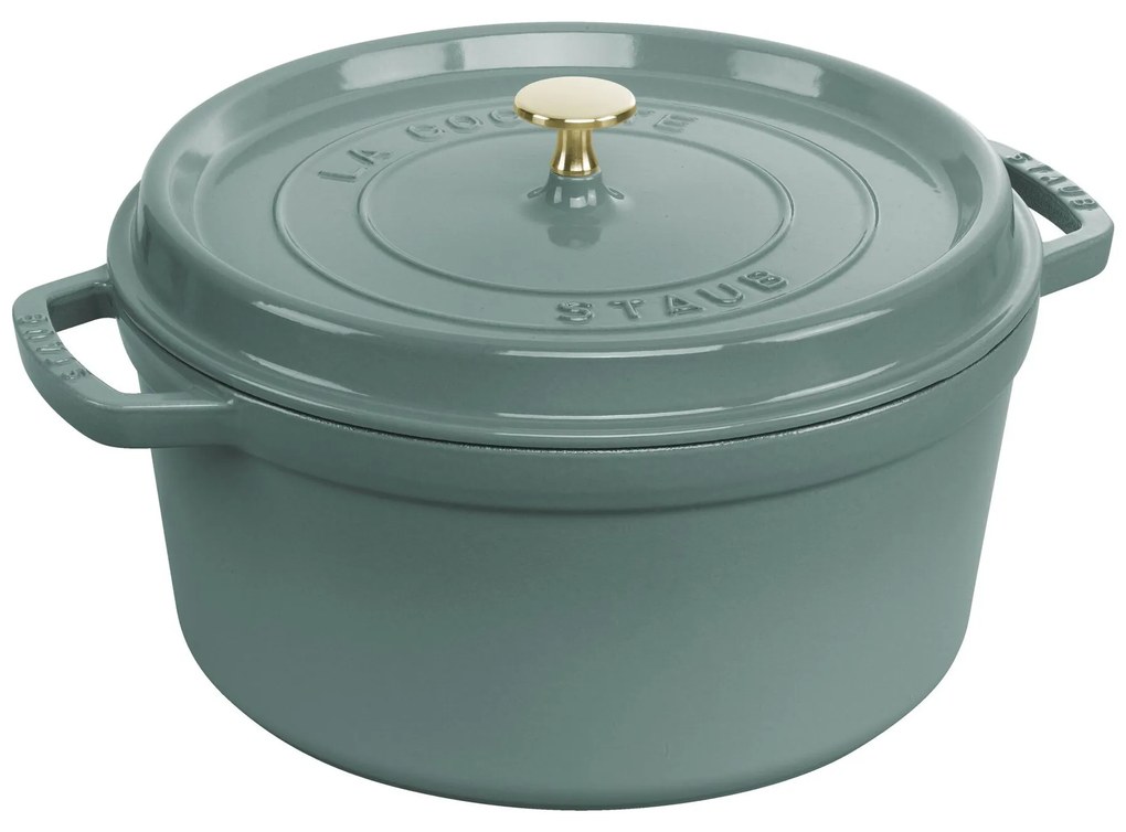 Staub Litinový hrnec s poklicí Cocotte, Ø 28 cm / 6,7 l, zelená 1023970