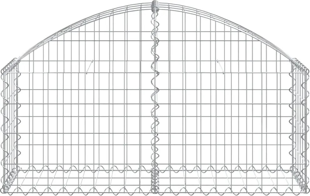 Klenutý gabionový koš 100 x 30 x 40/60 cm pozinkované železo 153422