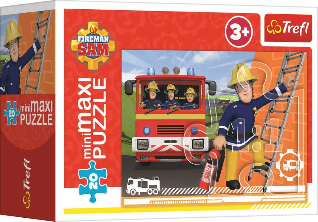 TREFL PUZZLE MiniMaxi Hrdinský Požárník Sam 22x16cm 20 dílků 4 druhy tr56030