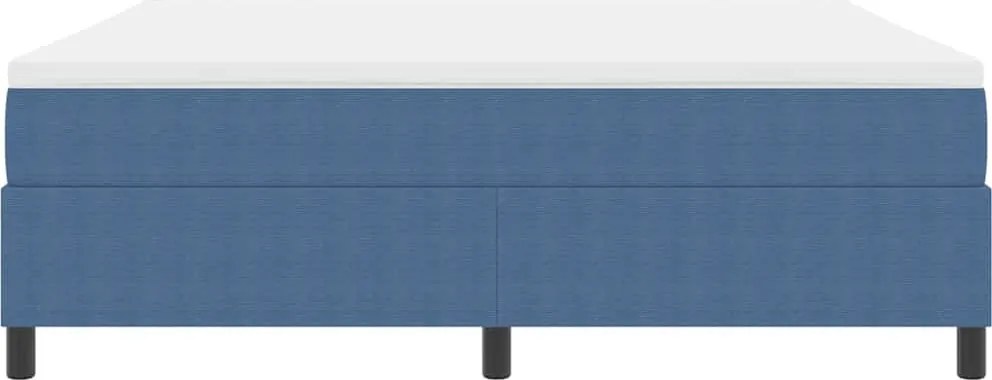Postel s boxspringem Modrá a bílá 180 x 200 cm Žebrovaná látka 3337480