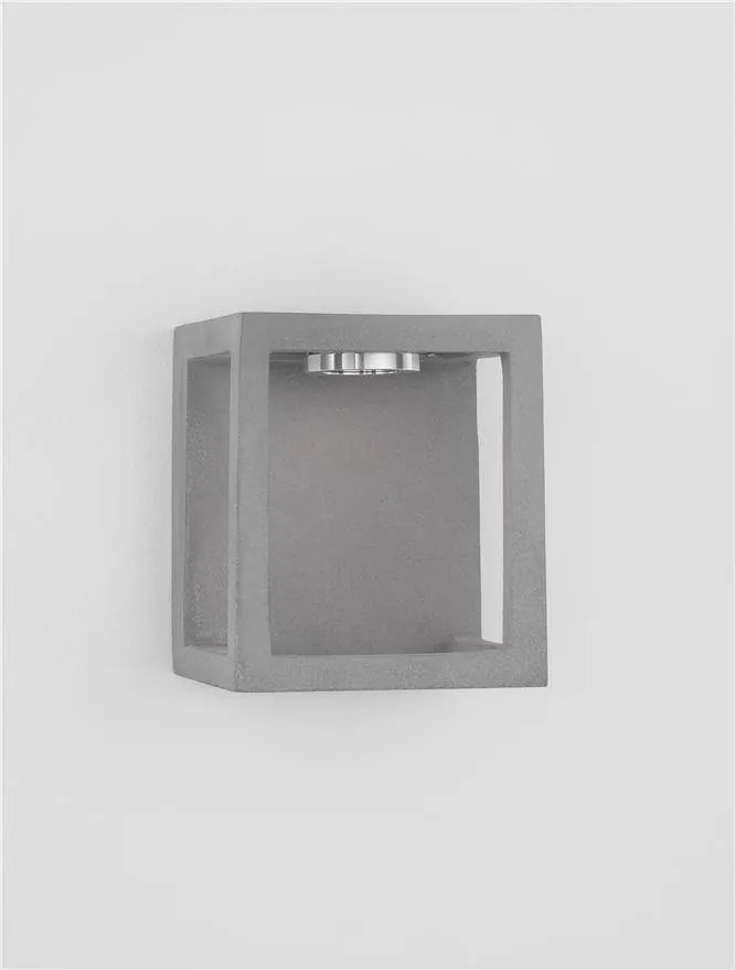 NV 9540214 Venkovní nástěnné svítidlo BEV šedý beton skleněný difuzor LED 5W 3000K 120-230V IP65 - NOVA LUCE