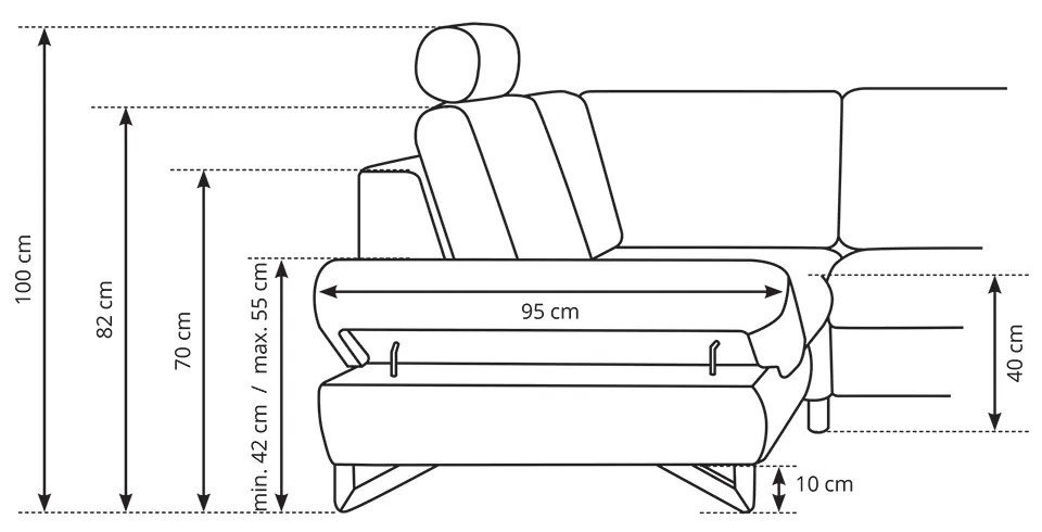 Sedací souprava AVESTA III | 272x272 cm | rozkládací + úložný prostor | spaní na pravé straně | VÝBĚR TKANIN
