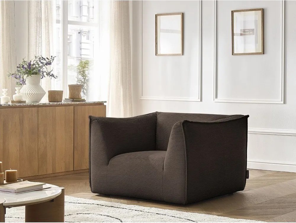 Hnědé manšestrové křeslo Giorgia – Bobochic Paris