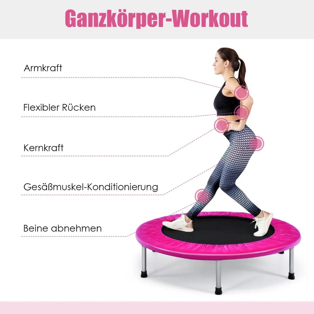 Costway Ø 97 cm skládací trampolína mini skládací trampolína pro děti přenosná