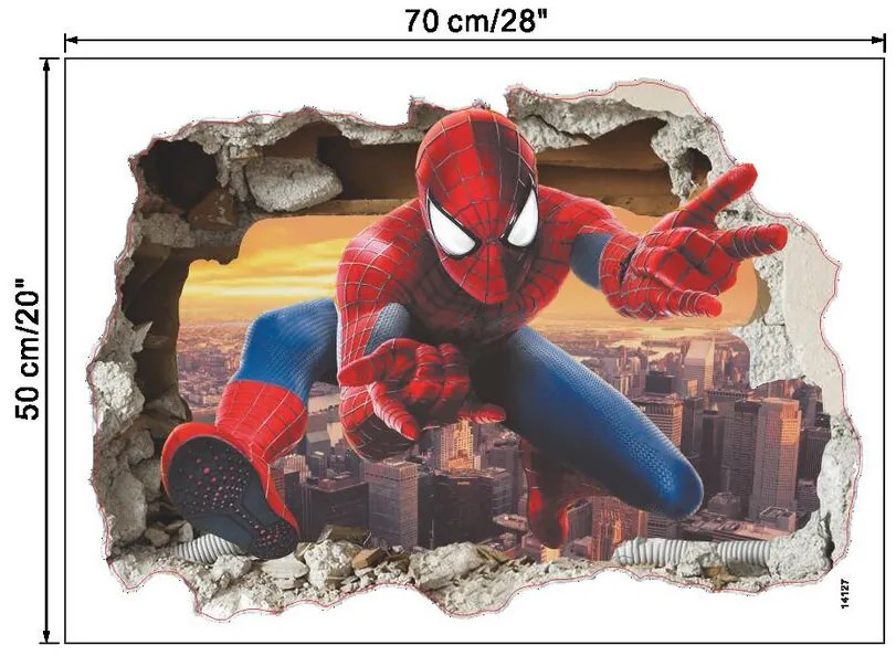 Samolepka na zeď "Spider-man 4" 50x70 cm