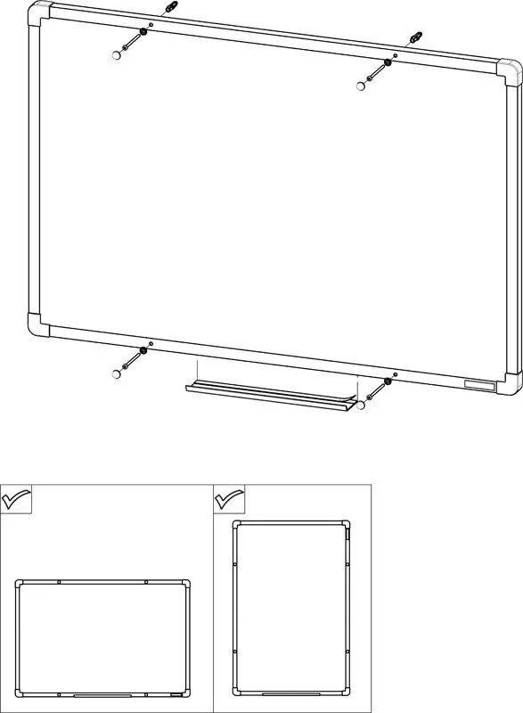 Bílá magnetická popisovací tabule boardOK, 600 x 450 mm, zelený rám