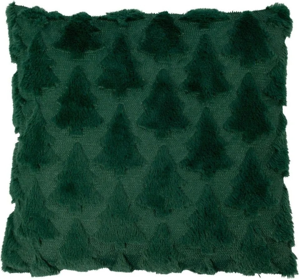 Zelený polštář se vzorem vánočních stromků Christmas Tree – 45*45*10 cm