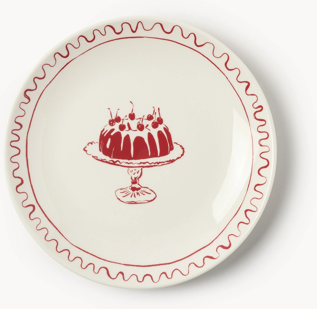 Sada designových vánočních snídaňových talířů Clarette by Agathe Marty, 4 díly