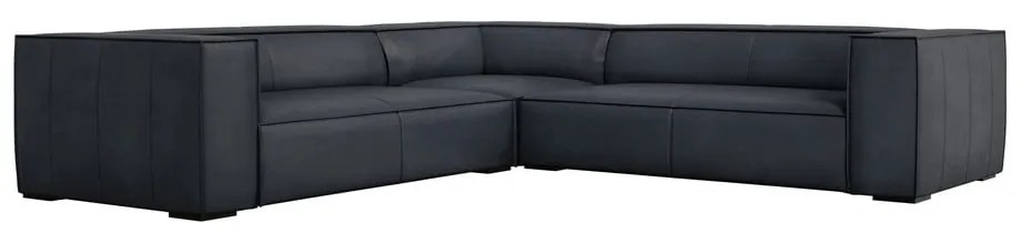 Tmavě modrá kožená rohová pohovka (variabilní) Madame – Windsor & Co Sofas