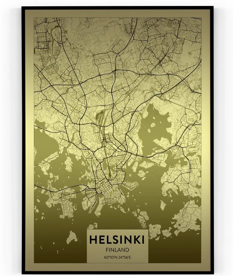 Plakát / Obraz Mapa Helsinki Samolepící plátno A4 - 21 x 29,7 cm