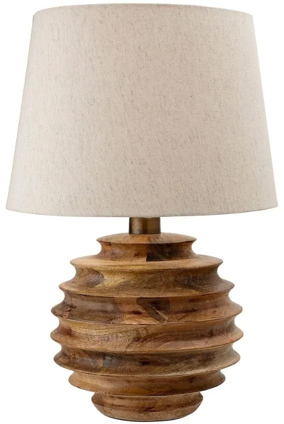 OnaDnes -20% Mangová stolní lampa s bavlněným stínidlem Bloomingville Svale