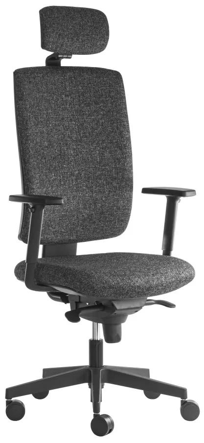 Kancelářská židle ALBA KENT šéf s 3D podhlavníkem - černo-šedá