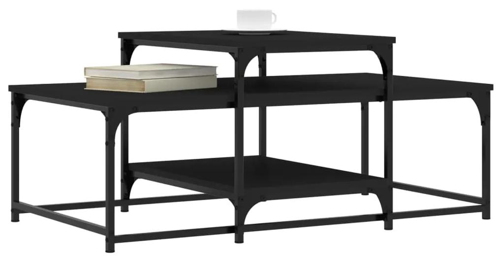 Konferenční stolek černý 102 x 60 x 45 cm kompozitní dřevo - Default Title