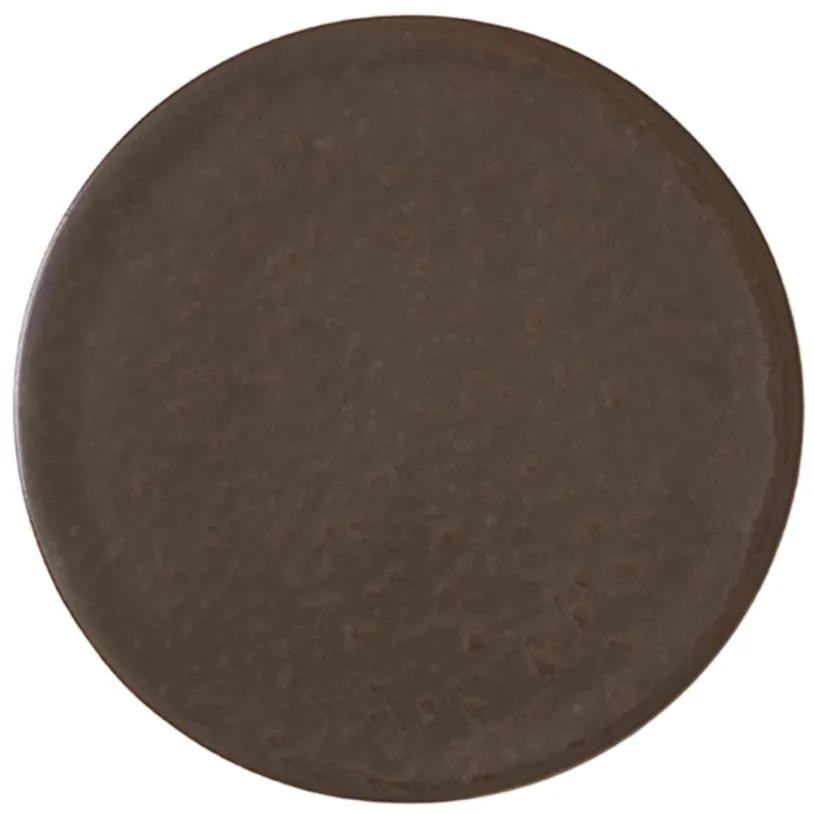 OnaDnes -20% Audo CPH Tmavě hnědo šedý porcelánový dezertní talíř AUDO NEW NORM 13,5 cm