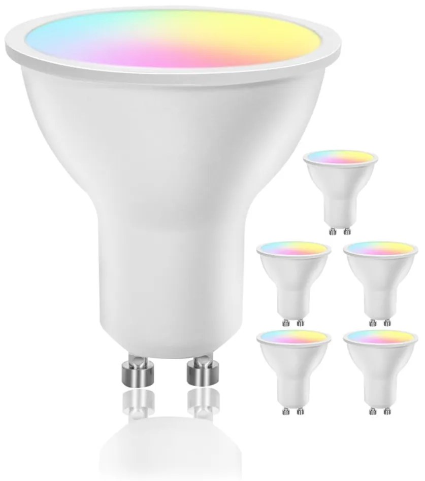 Sada 6x LED Stmívatelná žárovka GU10/6,5W/230V 2700-6500K Wi-Fi - Aigostar