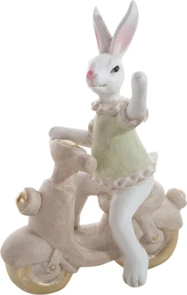Velikonoční dekorace FIG 157C zajíc na motorce