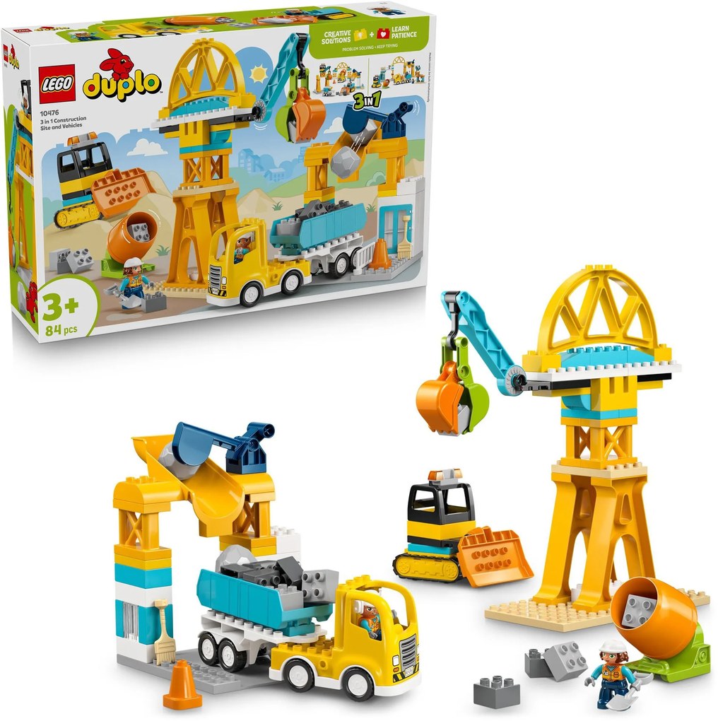 Lego® duplo® town 10476 staveniště a vozidla 3 v 1 5702018056554