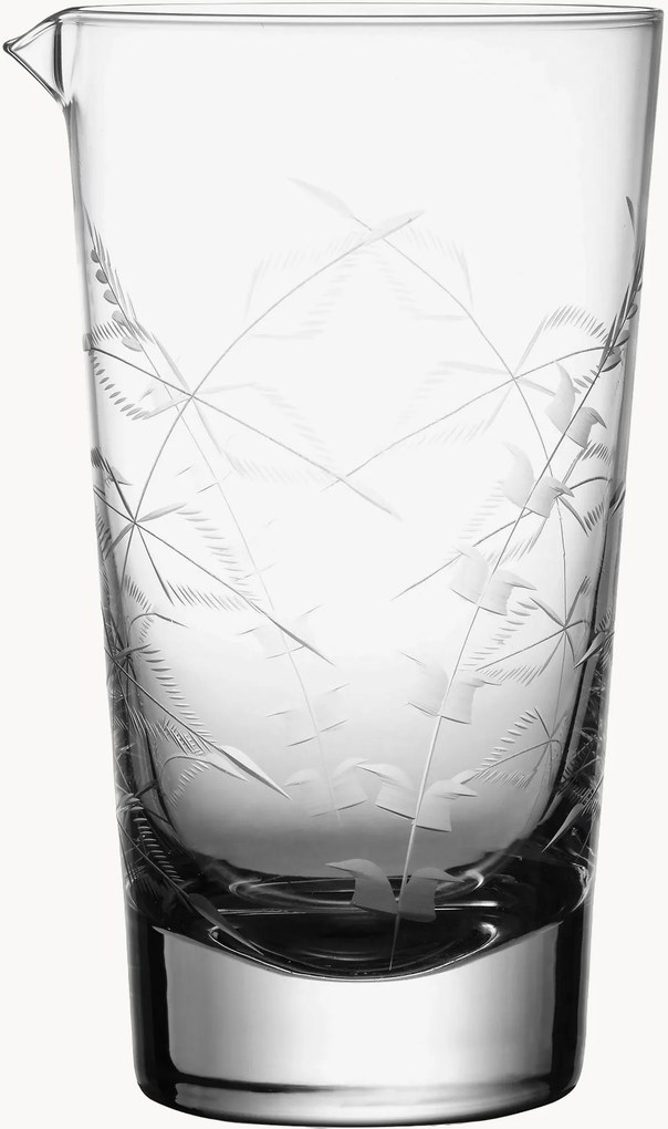 Ručně foukaná křišťálová sklenice na míchání Fern