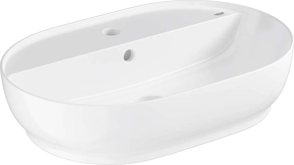 Grohe Essence - Umyvadlo na desku, 60x40 cm, s přepadem, s otvorem pro baterii, alpská bílá 103569SH00