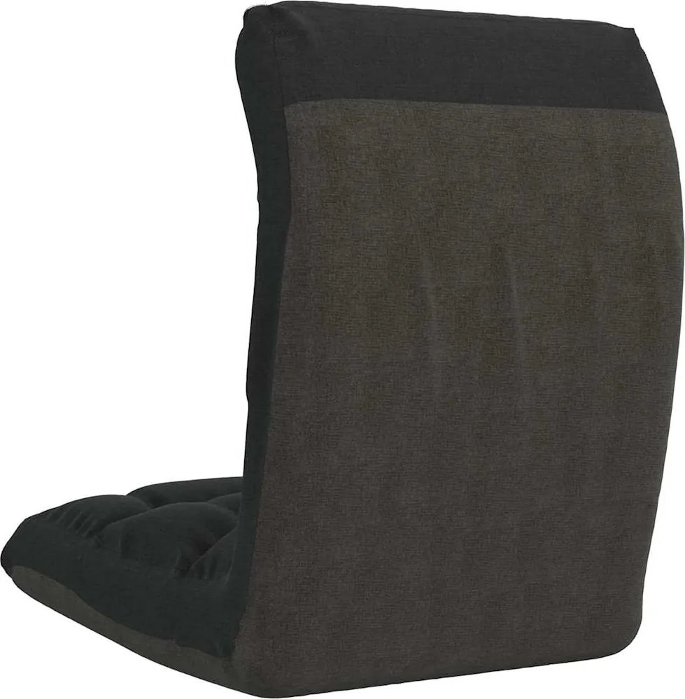 Skládací lenoška na podlahu černá textil 336590