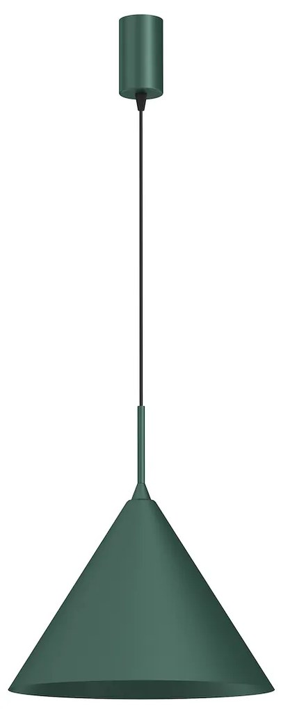 Závěsné svítidlo Capital, 1x zelené kovové stínítko, (fi 32cm), gr