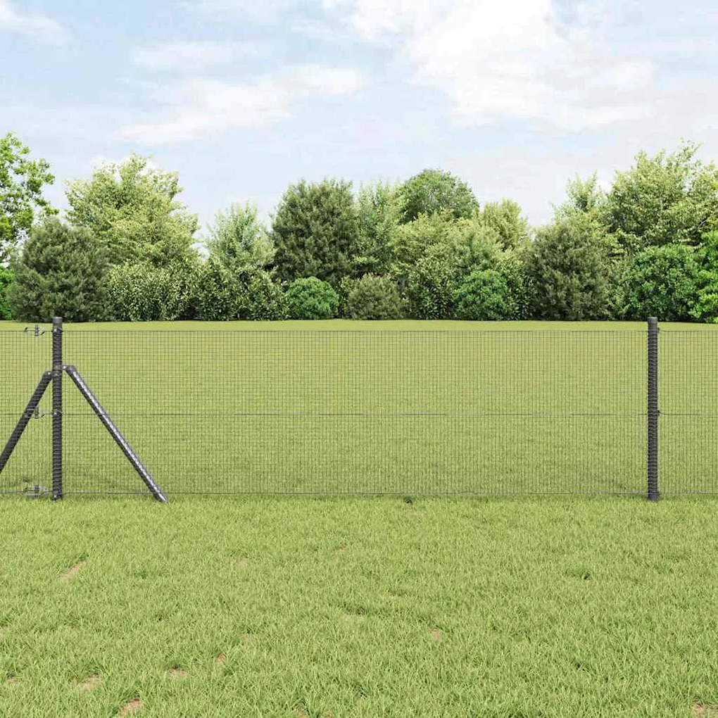 Zemní upevnění svařované drátěné ploty 100 x 0,6 m Šedá 3351900