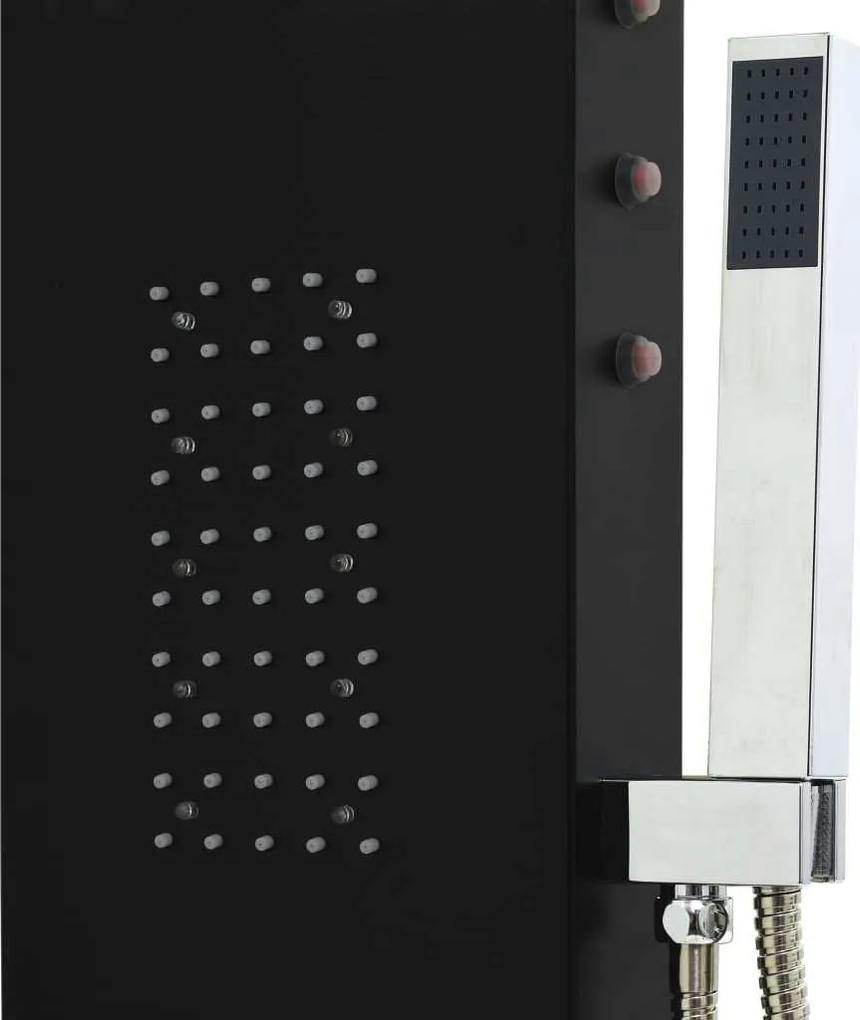 vidaXL Sprchový panel set hliníkový 20 x 44 x 130 cm [142996] Barva: Černá