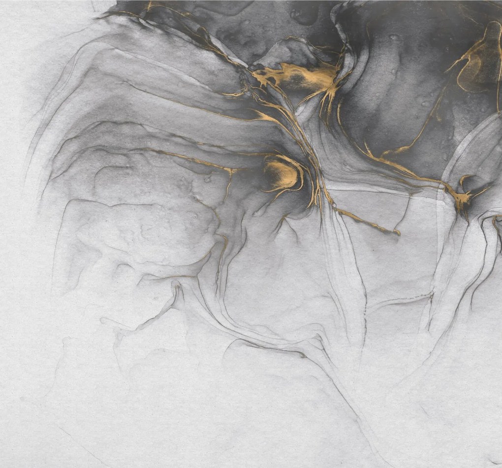Komar Vliesová fototapeta Ink Gold Flow 300 x 280 cm